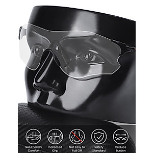 BLAZERBUCK Replacement Nose Piece Pads for Oakley EVZero Path/EVZero Pitch/EVZero Range/EVZero Blades Sunglasses - Black