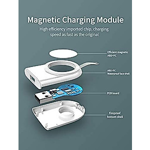 Charger for Apple Watch, Travel Car Charger, Portable USB Wireless Magnetic Fast Charging Compatible with for Apple Watch Series SE 8 7 6 5 4 3 2