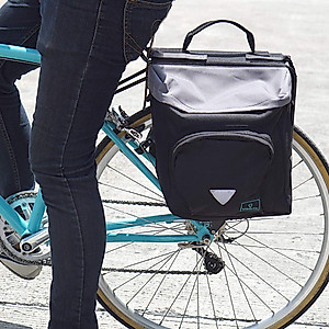 Vincita Double Bike Panniers - 12 L with Rain Cover, Large, Carrying Handle and Reflective Spots - Water Resistance Bicycle Pannier for Bike Rack Carrier