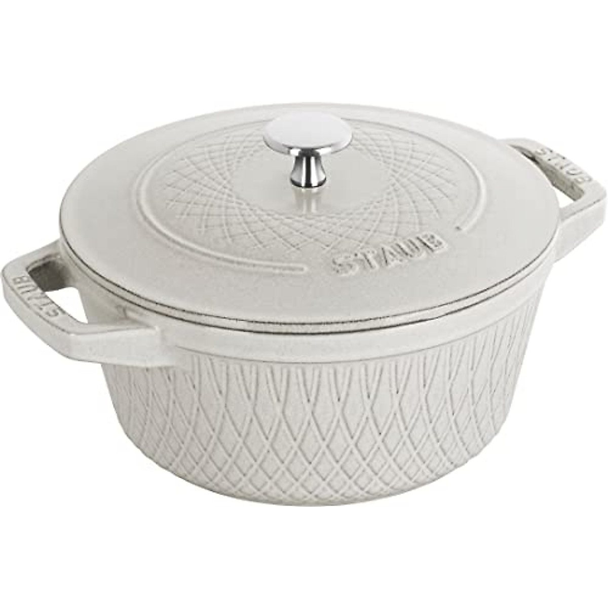 Staub Twist Cocotte Z1023-187 Round Campagne 7.9 inches (20 cm) Both Handed Cast Enameled Pot, Induction Compatible