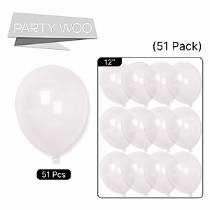 PartyWoo Clear Balloons 51 pcs 12 Inch Transparent Balloons Bubble Balloons Clear Balloons Bubbles for Party Decoration Graduation Bridal Birthday Baby Shower Wedding Party Decorations Clear-Y2