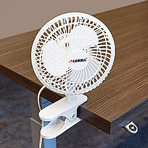 Atlantic Breeze 6" Personal Clip-On Fan, Light Gray