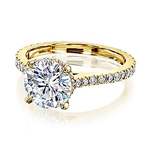 Kobelli 2ct Round Moissanite Fancy Hidden Halo - white-gold / 5.0 G-H