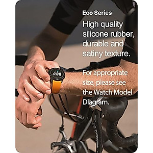 Fullmosa 22mm Silicone Watch Bands No Gaps Compatible for Samsung Galaxy Watch 46mm/Gear S3 Classic/Frontier, Galaxy Watch 3 45mm,(Orange+Black)