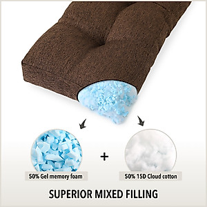 Tromlycs Bench Cushion for Indoor Furniture Window Seat Cushion Pillow Pad Dining Kitchen Tufted Entryway Non Slip 36 inch, Brown