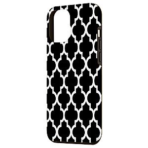 iPhone 13 Pro Max Quatrefoil Pattern White Case