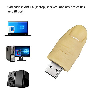 LEIZHAN Cute USB Flash Drive Character Thumb Drive for Kids Students Gift Pendrive (16GB, Thumb Shape)