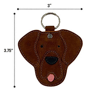 TACO DOG, Critter Keychain Labrador Dog Handmade from Full Grain Leather (Swayze Suede)
