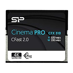 Silicon Power 128GB CFast2.0 CinemaPro CFX310 Memory Card, 3500X and up to 530MB/s Read, MLC, for Blackmagic URSA Mini, Canon XC10/1D X Mark II and More