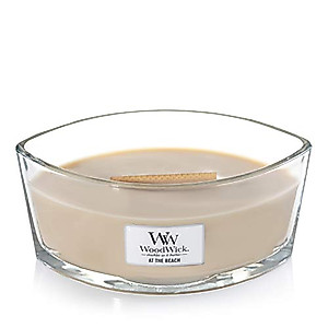 WoodWick Ellipse Scented Candle, at The Beach, 16oz - Up to 50 Hours Burn Time