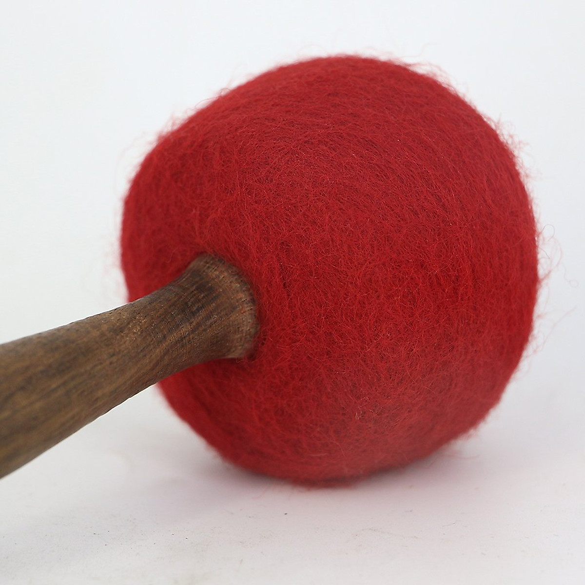 gazechimp Tibetan Mallet Wool Felt Percussion Parts, Red