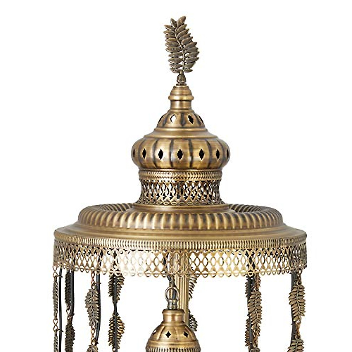 DEMMEX - 9 Big Globes Turkish Moroccan Mosaic Floor Lamp Light, Bohemian Boho Stained Glass Tiffany Mosaic Floor Lamp, 6 feet (Blue)