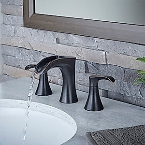 Pfister Brea Bathroom Sink Faucet, 8-Inch Widespread, 2-Handle, 3-Hole, Tuscan Bronze Finish, LF049BRYY