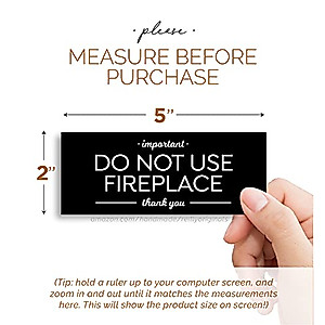 Reilly Originals 2x5 Inch Do Not Use Fireplace Sign ~ Ready to Stick ~ Premium, Durable
