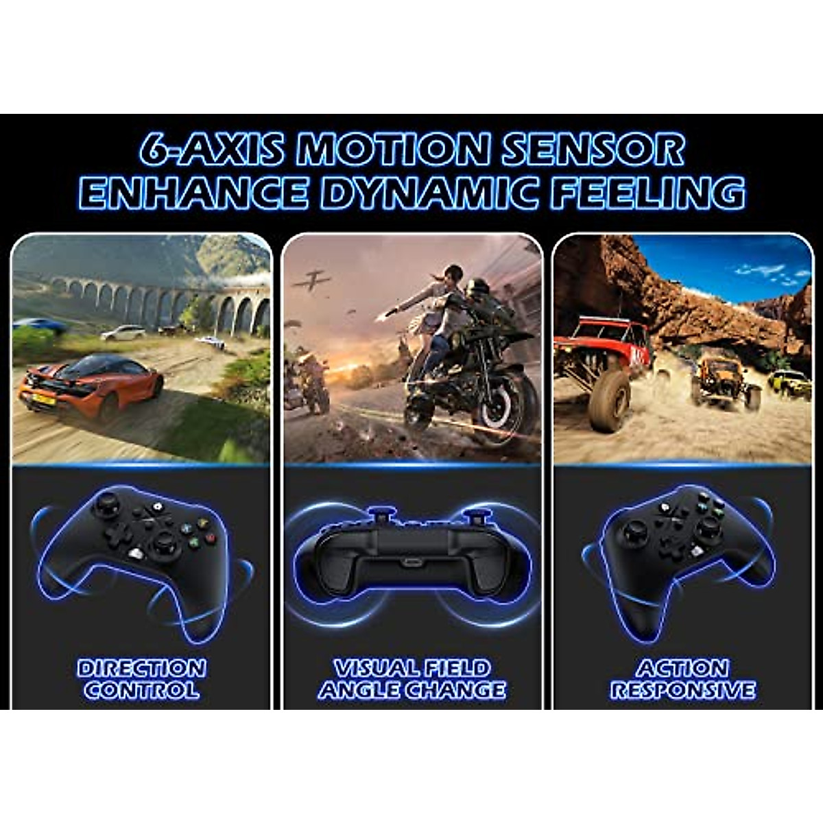 Gamrombo 2 Pack Wireless Controller Replacement for Xbox One, Compatible with Xbox One X/S, Xbox Series X/S, PC Windows 10 11 with Audio Jack & Volume Button/Turbo/Macro/Motion Control & Dual Shock (Black+White)