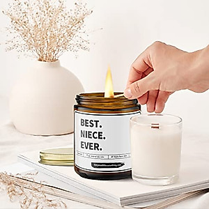 Best Niece Ever - 9oz Soy Candle ; Niece Christmas Gifts from Auntie, Cute Gifts for Niece from Aunt, Candles for Teen Girls Gift Ideas, Love You Gifts from Aunt, Birthday Gift for Niece