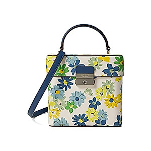 Kate Spade New York Voyage Floral Medley Printed Small Grain Textured Leather Small Top-Handle Parchment Multi One Size