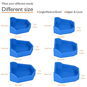 faruijie Dental Model Base Former Impression Trays Base Molds Silicone Dental Lab Use for Cast Trimming S/M/L (6pcs)