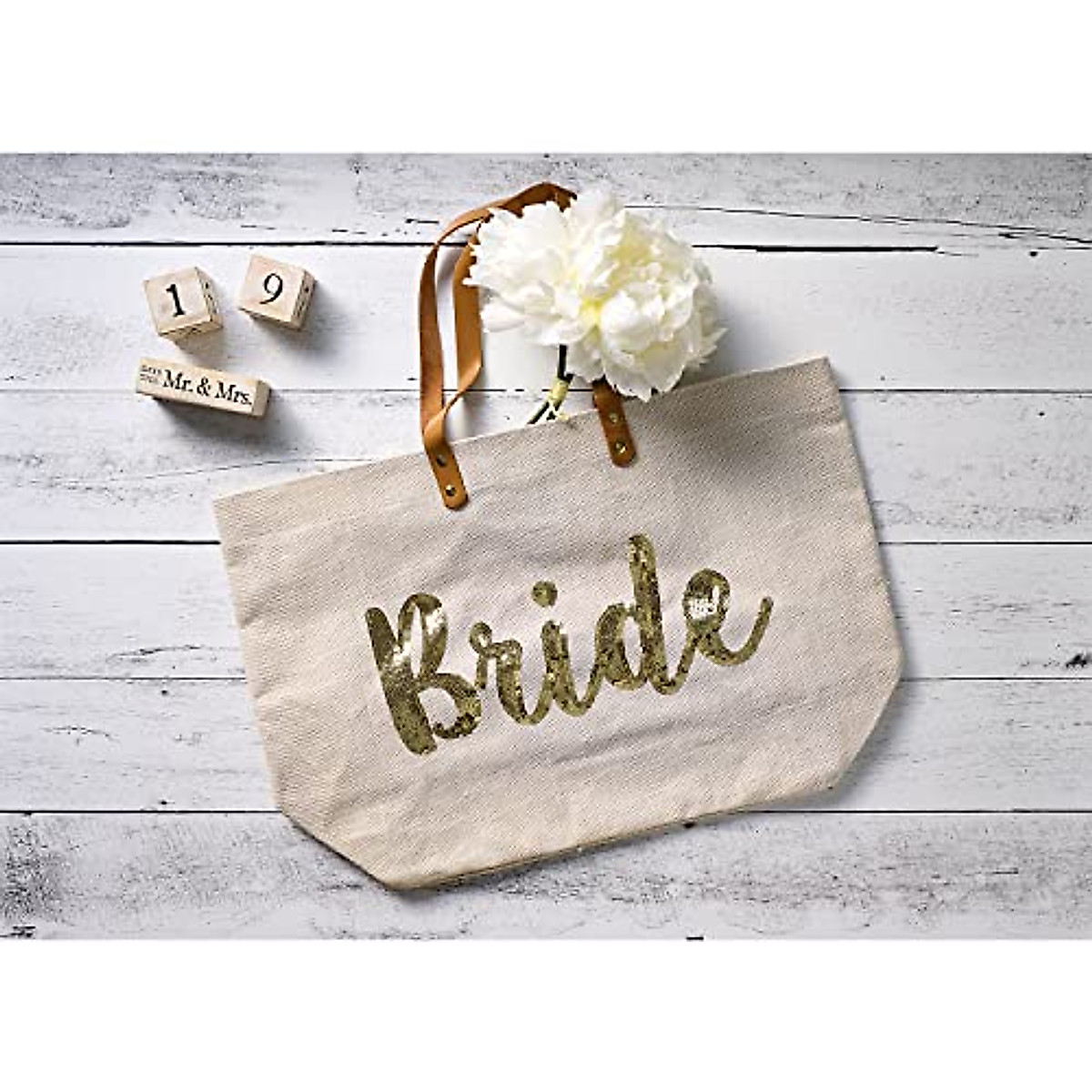 Mud Pie womens Bride Gold Sequin Tote, Gold Sequin, One Size US