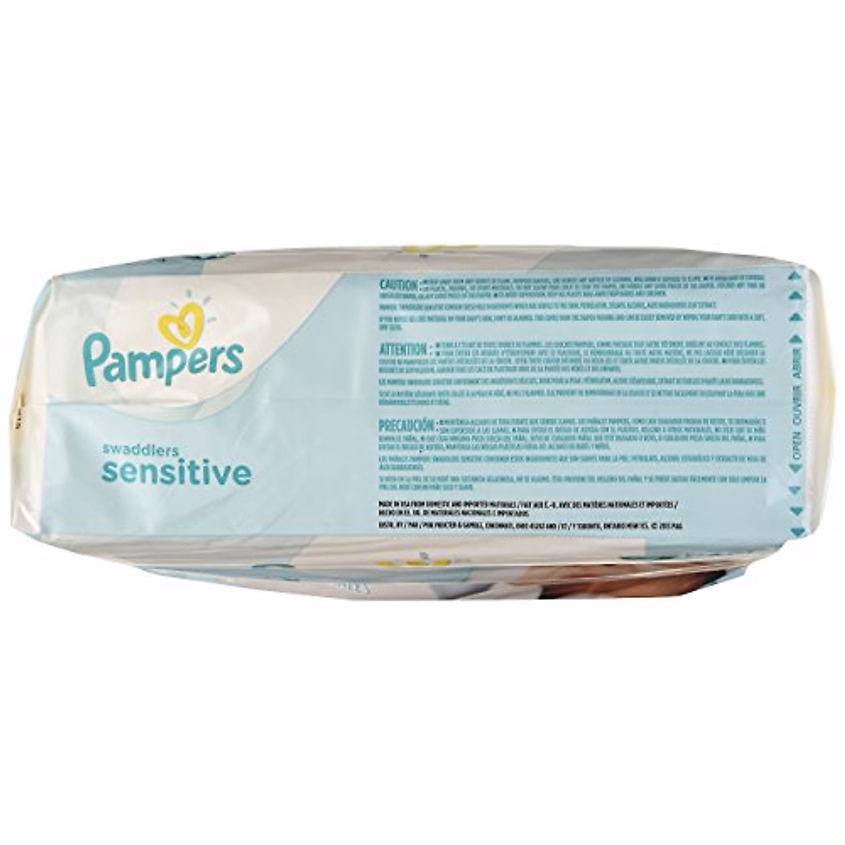 Pampers Swaddlers Sensitive Size 0 Newborn Diaper, 27 count per pack - 4 per case.