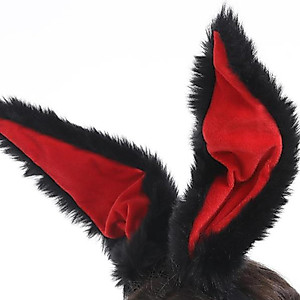 Kikazarru Bunny Ears Headband Bunny Costume Accessories Fishnet Gloves And Rabbit Ears Headband
