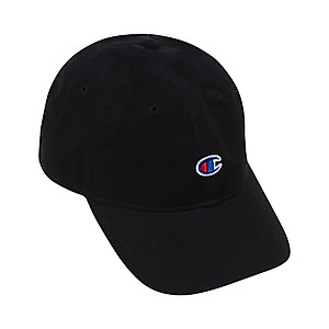 Champion unisex adult Ameritage Dad Adjustable Cap Headband, Dark Black, One Size US