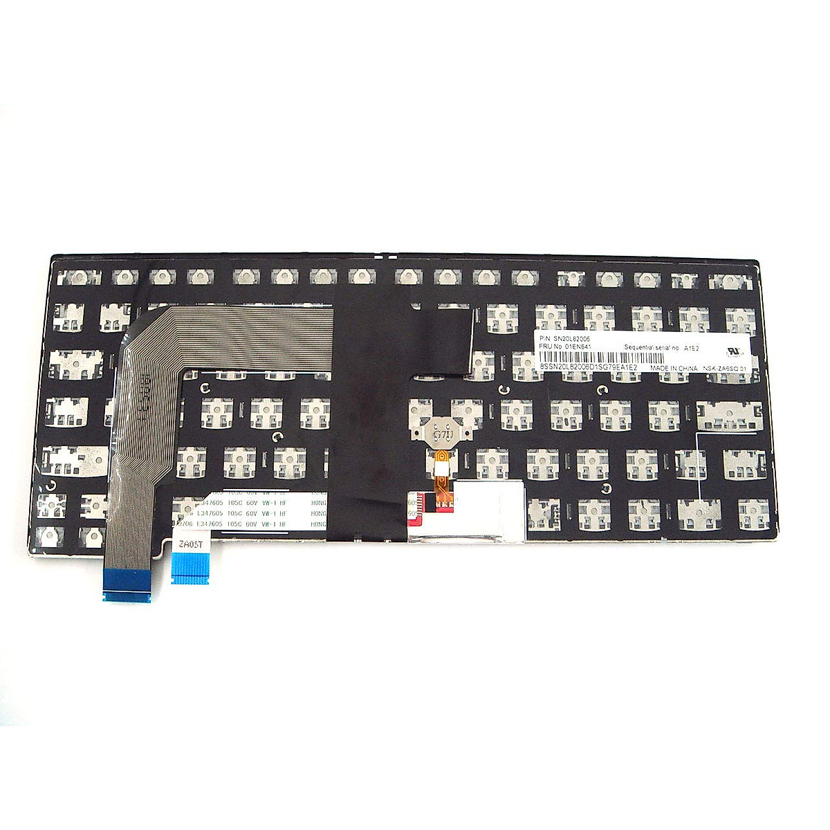 Genuine Parts for Lenovo ThinkPad 13 Gen 2 (20J1,20J2) 14 inch US Keybaord Non-Backlit 01EN641