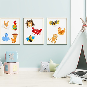 DISHIDIANZI Art and Crafts Kit for Children and Preschool Children, Simple Handicrafts for Children Aged 3-5 Years - Animal Craft Set Includes Supplies and Instructions