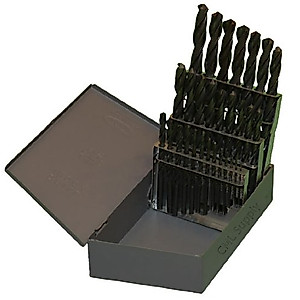 Topline Drill Bit Set 29pcs 1/16"-1/2" by 64th USA Huot Index, Roll Forged
