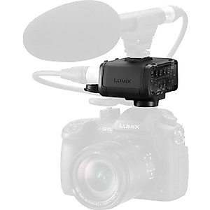 Panasonic Professional XLR Audio Video Microphone Adaptor with 2 XLR Terminals – Accessory Compatible with LUMIX GH5, GH5S, S1 and S1R Mirrorless Digital Cameras - DMW-XLR1, Black