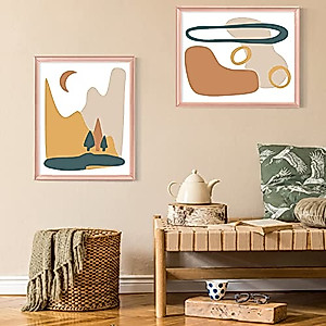 KSROECUD 16x20 Frames Set of 2 with High Definition Plexiglass, 16x20 Picture Frames for Wall, Rose Gold