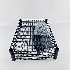 LBVSKK Metal shelving, 3-Shelf Adjustable, Storage Shelves Wire Shelving Shelving Unit Metal Shelves Storage Shelf, 13" D x 23" W x 30" H, Black