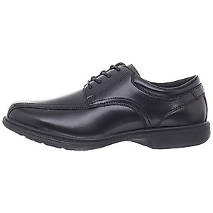 Nunn Bush Men's Bartole Street Bicycle Toe Oxford Lace Up with KORE Slip Resistant Comfort Technology, Black, 11 X-Wide US