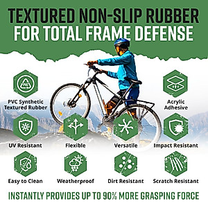 Dragon Grips Mountain Bike Frame Protection, 20 Pcs Black Bicycle Frame Protection for Bike Protection Tape, Waterproof MTB Frame Protection Decals