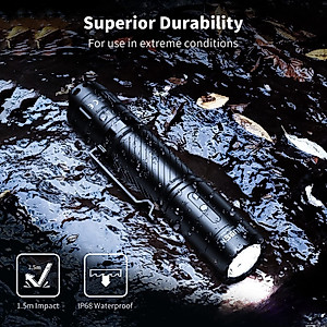 WUBEN C3 Rechargeable Flashlight 1200 High Lumens Super Bright, LED Tactical Flashlights, Powered EDC Flash Light IP68 Waterproof, 6 Light Modes for Camping, Emergency, Outdoor, Rescue, Inspection