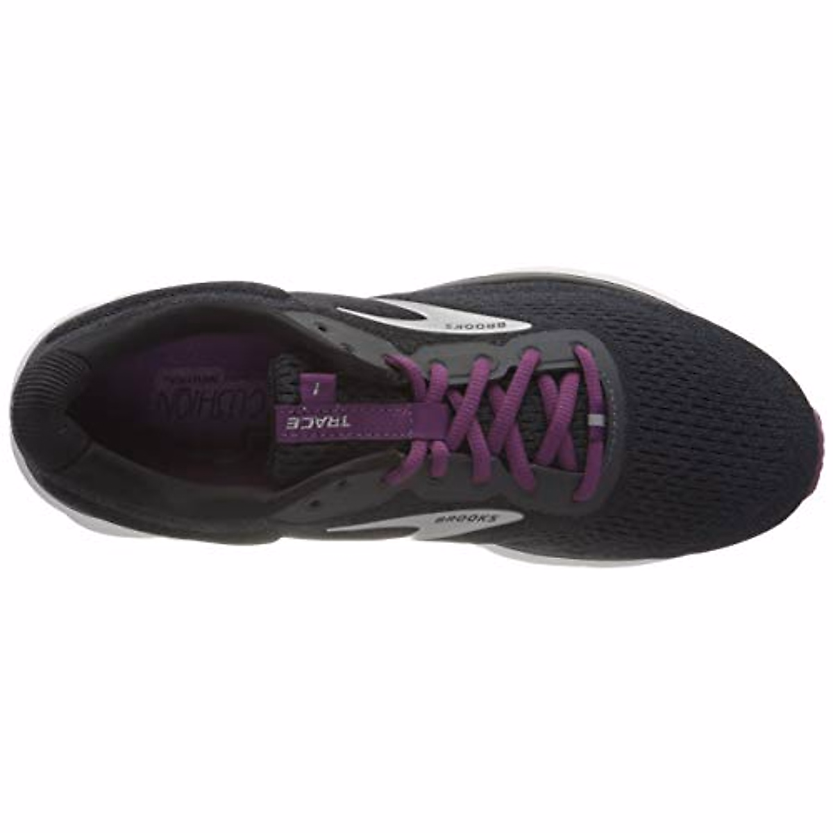 Brooks Women's Trace Neutral Running Shoe - Ebony/Black/Wood Violet - 11.5