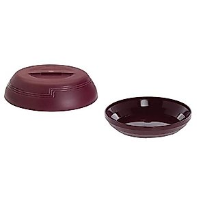 Cambro Bundle: 10 1/4" Low Profile Insulated Dome Plate Cover (MDSLD9487) Cranberry & 9-9/16 Thermal Pellet Underliner (MDSL9487) Cranberry