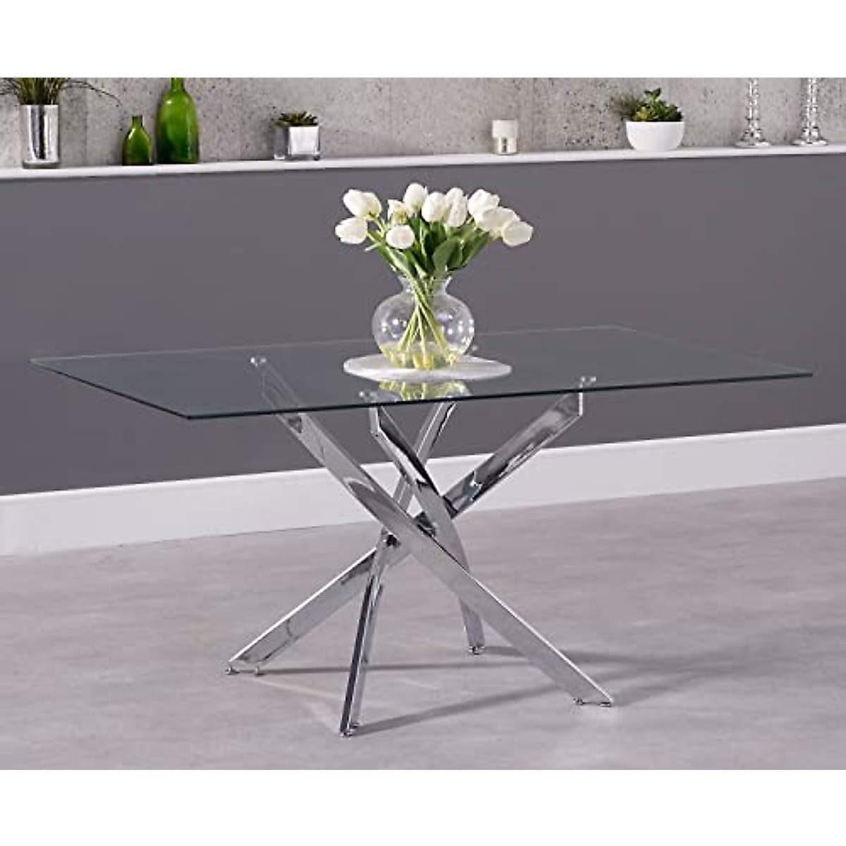 Fab Glass and Mirror Clear Tempered Top 24"x48" Rectangle 1/2" Thick with Flat Edge Radius Corner Replacement Dining, Coffee, Patio Table, Tabletop Protectors by Fab Glass, 24" X 48"