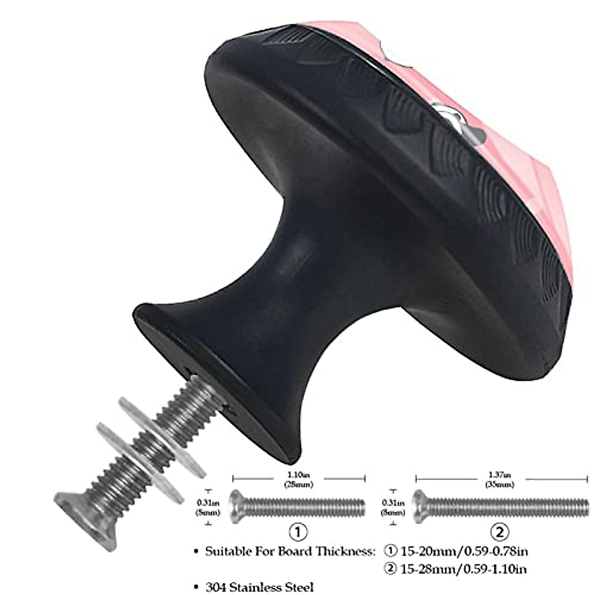 Sleepy Panda with Coffee 4PCS Round Drawer Knob Pull Handle Cupboard Knobs with Screws for Home Office Kitchen Dresser Wardrobe Cabinet Round Furniture Knobs