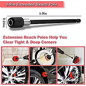 24PCS Car Detailing Brush Set, Car Detailing & Wash kit, Auto Detailing Drill Brush Set, Car Detailing Brushes with Cleaning Gel, Car Accessories for Women,Car Cleaning Tools Kit for Interior,Exterior