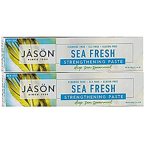 Jason Sea Fresh Toothpaste with Spearmint, and Grapefruit, 6 fl. oz. (Pack of 2)