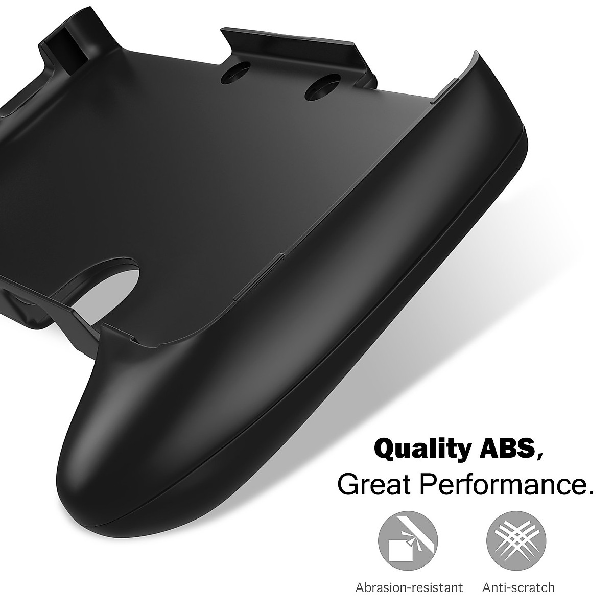 MoKo Handle Grip Compatible with Nintendo New 2DS XL, Anti-Slip Protective Grip with Stand Compatible with Nintendo New 2DS XL/LL (2017) - Black