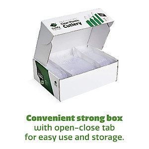 [360 Combo Box] Clear Heavyweight Disposable Plastic Silverware - Cutlery