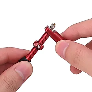 Tubeless Value Stems 40mm LITEONE Premium No Leak Tubeless Presta Valve Stems Kits with Integrated Value Core Remover Tool and Valve Stem Caps Fit Most Bicycle Tubeless Rims Pair Red