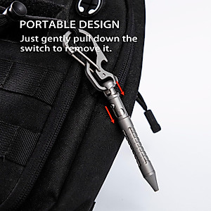 TACRAY Mini Titanium EDC Pen,Keychain Pen,Pocket Size Pen,Small Bolt Action Pen