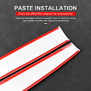 FDAIUN Car Interior Moulding Trim Alcantara Style for Tesla Model 3 Y 2017 2018 2019 2020 2021 2022 Dashboard Trim Strip for Car Interior Exterior Accessories Decoration（Black）