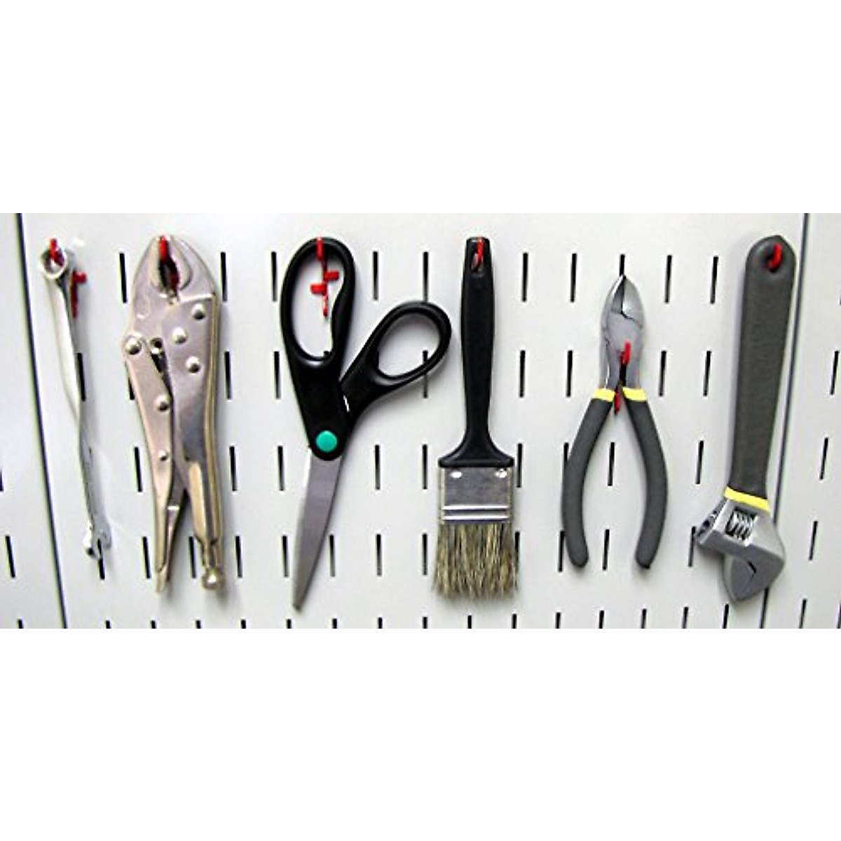 Wall Control KT-400-WRK R Slotted Tool Board Workstation Accessory Kit for Wall Control Pegboard Only, Red