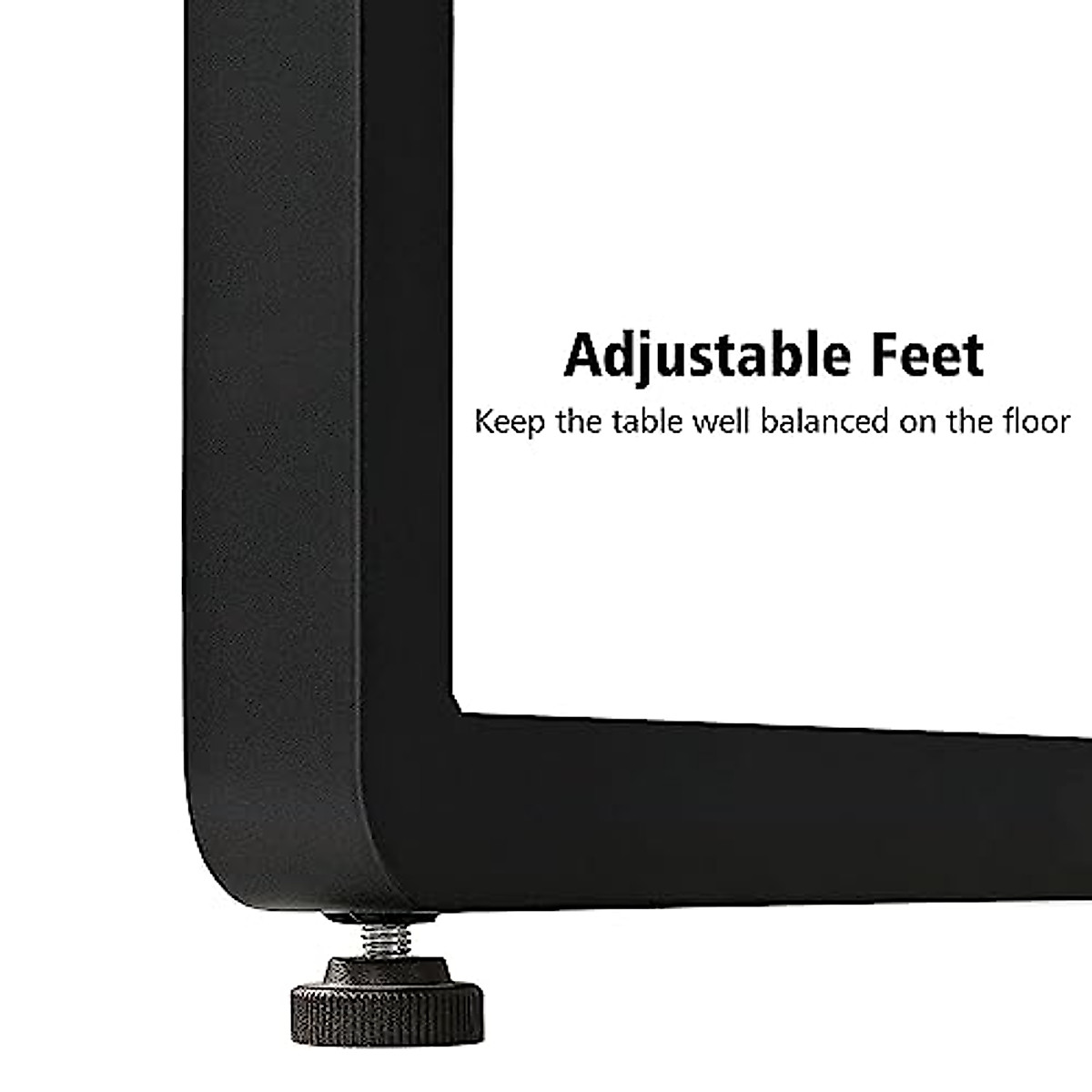 Zanzio Computer Desk with 8 Storage Hooks, 51.1 Inches Simple Style Home Office Desk Writing Study Table with Stable Metal Frame, Easy Assembly, Vintage Brown