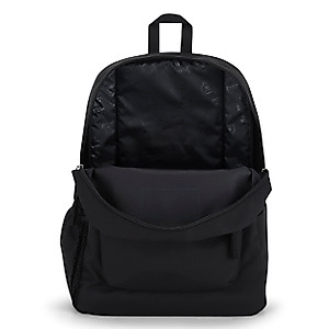 JanSport Cross Town Backpack - Travel, or Work Bookbag with Water Bottle Pocket, Black