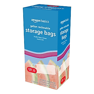 Amazon Basics Gallon Food Storage Bags, 120 Count